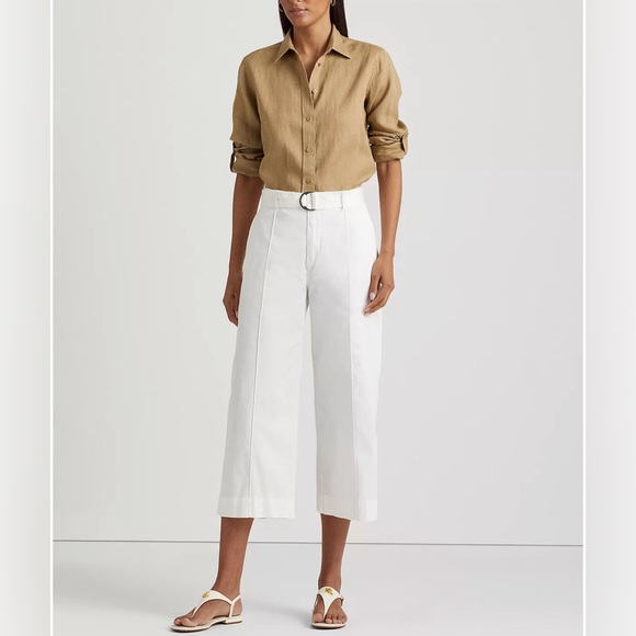 Lauren Ralph Lauren | Pants & Jumpsuits | Lauren Ralph Lauren Microsanded Twill Belted Wideleg ...
